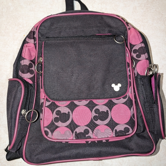 Disney | Other | Disney Mickey Black And Pink Backpack | Poshmark